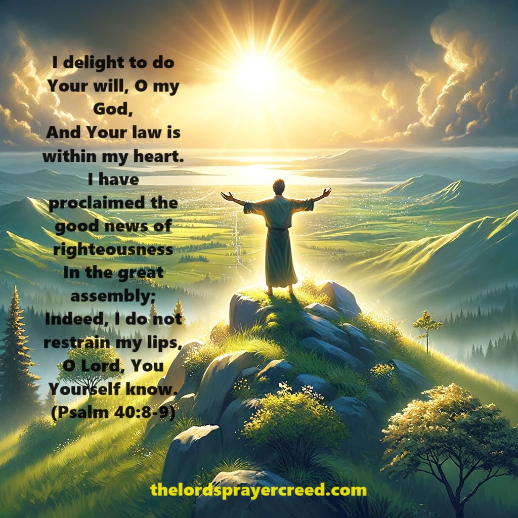 I desire to do your will, my God (Psalm 40:8-9) – The Lord's Prayer: A ...